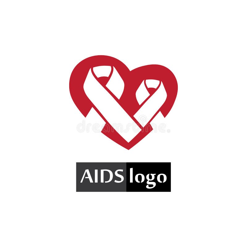 Aids Ribbon Logo and World Aids Day Vector Design Stock Vector ...