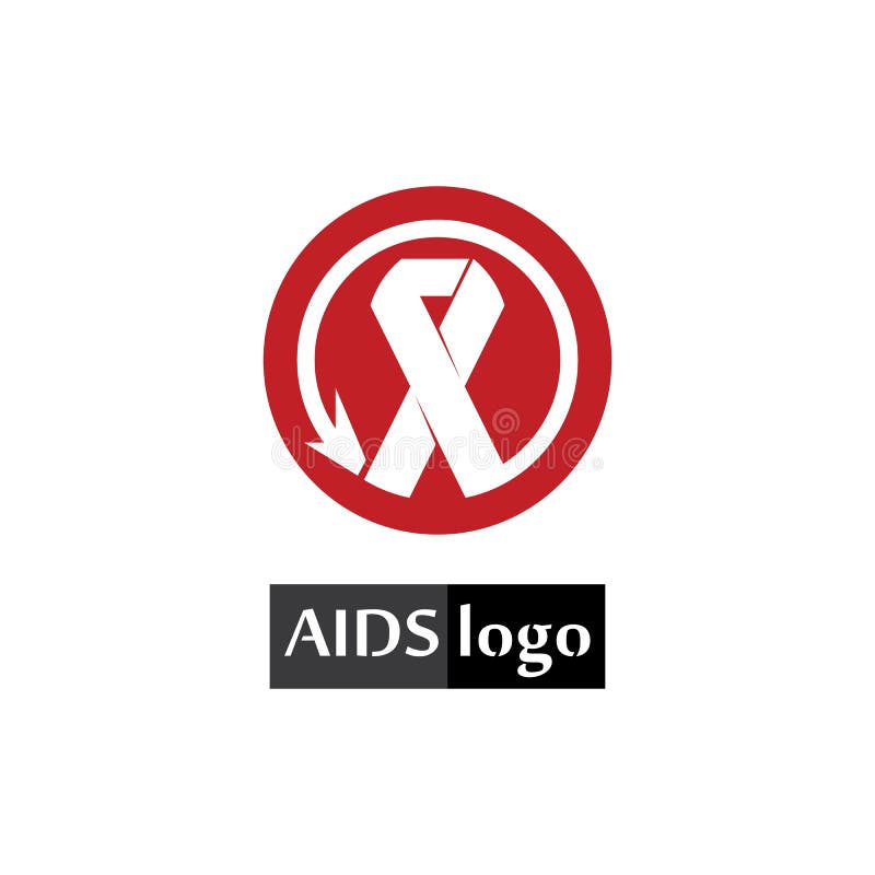 Aids Ribbon Logo and World Aids Day Vector Design Stock Vector ...