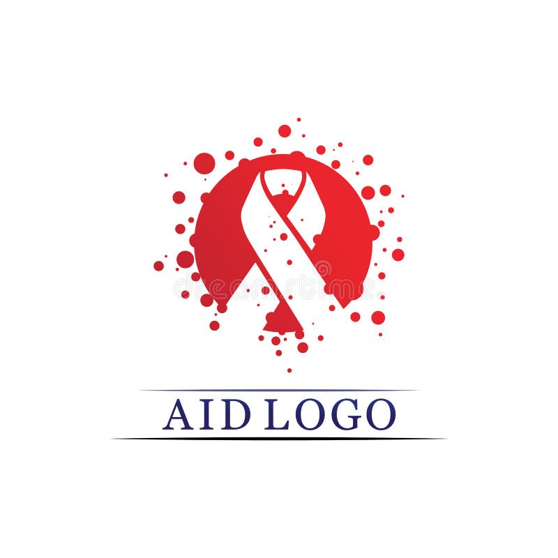 Aids Ribbon Logo and World Aids Day Vector Design Stock Vector ...