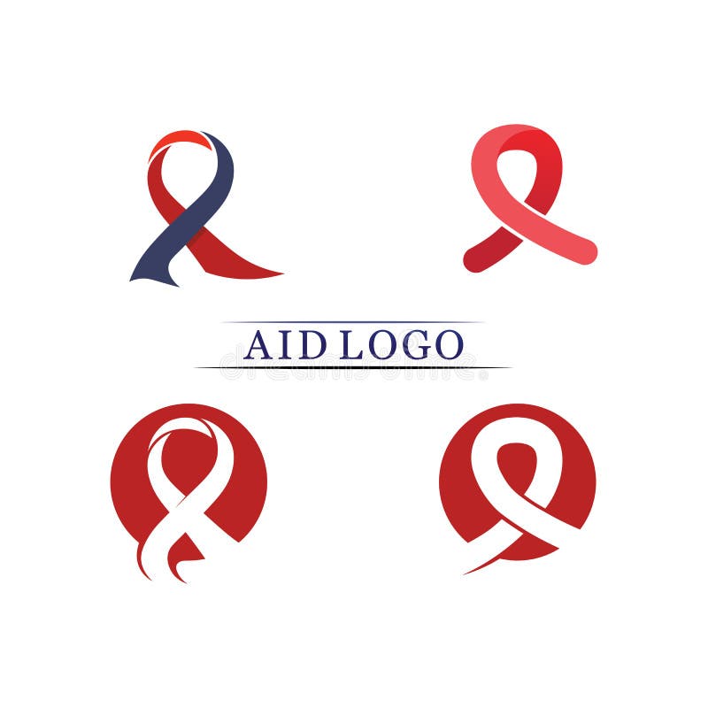 Aids Ribbon Logo and World Aids Day Vector Design Stock Vector ...