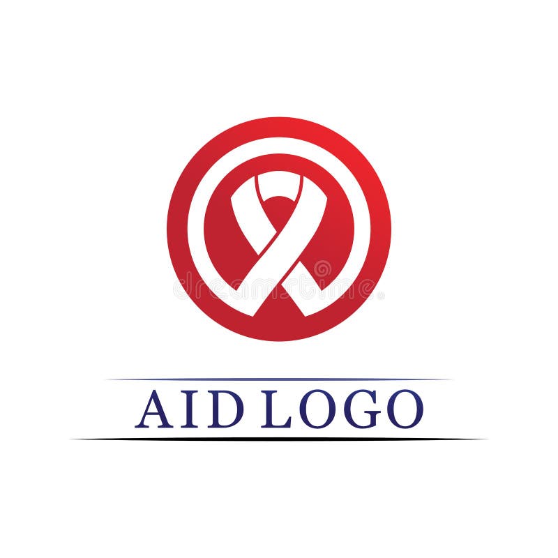 Aids Ribbon Logo and World Aids Day Vector Design Stock Vector ...