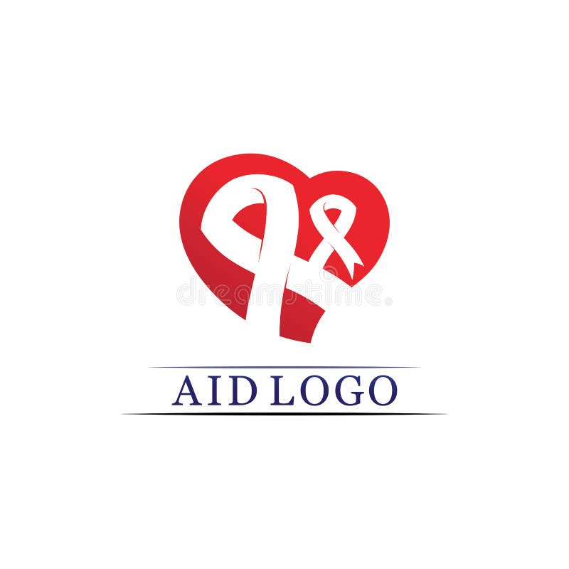 Aids Ribbon Logo and World Aids Day Vector Design Stock Vector ...