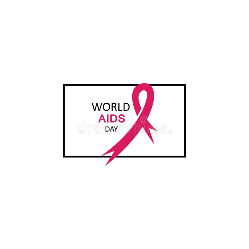 Aids Ribbon Logo and World Aids Day Vector Design. Stock Vector ...