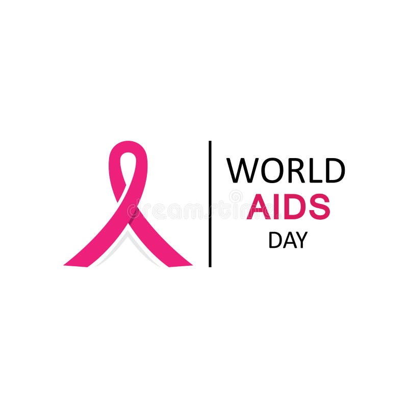 Aids Ribbon Logo and World Aids Day Vector Design. Stock Vector ...