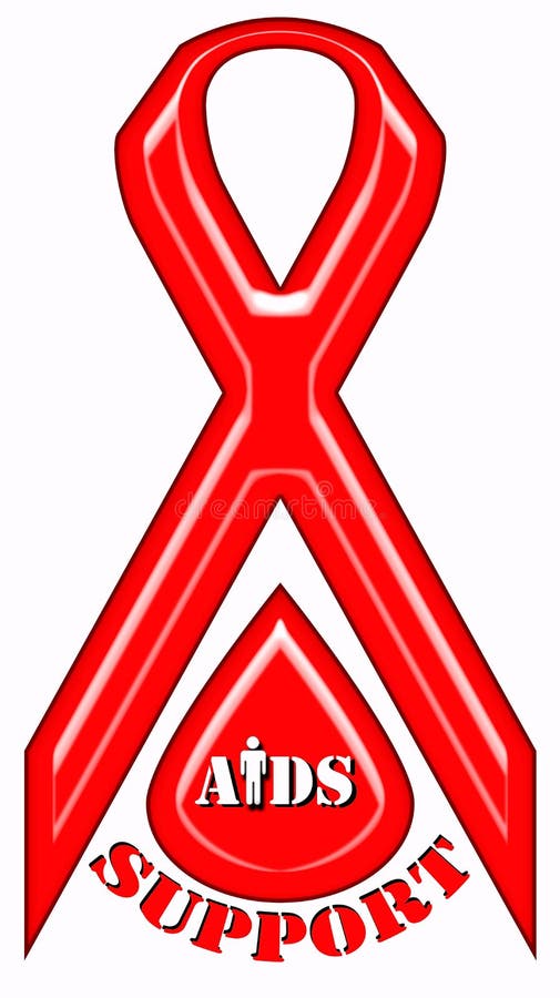 AIDS support logo stock illustration. Illustration of fabric - 12510343