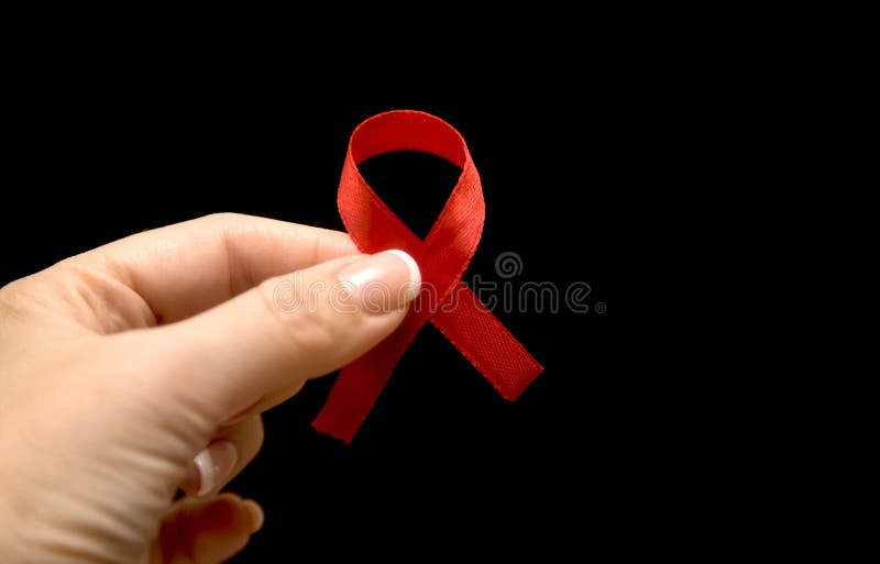 Aids Symbol in Hands Red Ribbon Stock Image - Image of world, disease ...