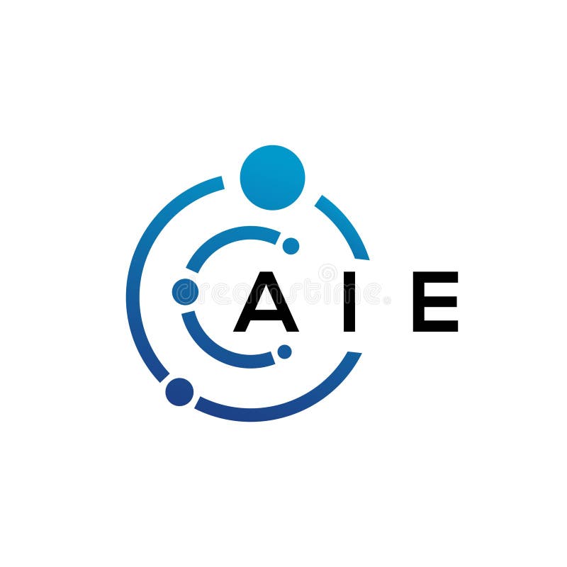 AIE Letter Logo Design on Black Background. AIE Creative Initials ...