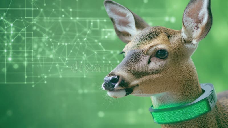 AIEnhanced Deer Conservation with GPS Tracking Stock Image - Image of ...