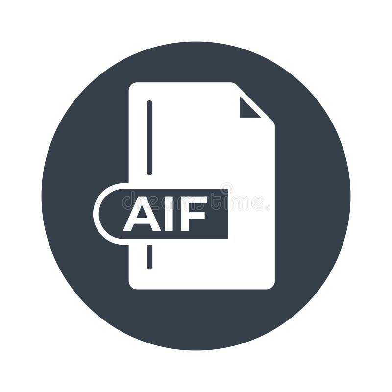 AIF File Format Icon. AIF Extension Filled Icon Stock Vector ...
