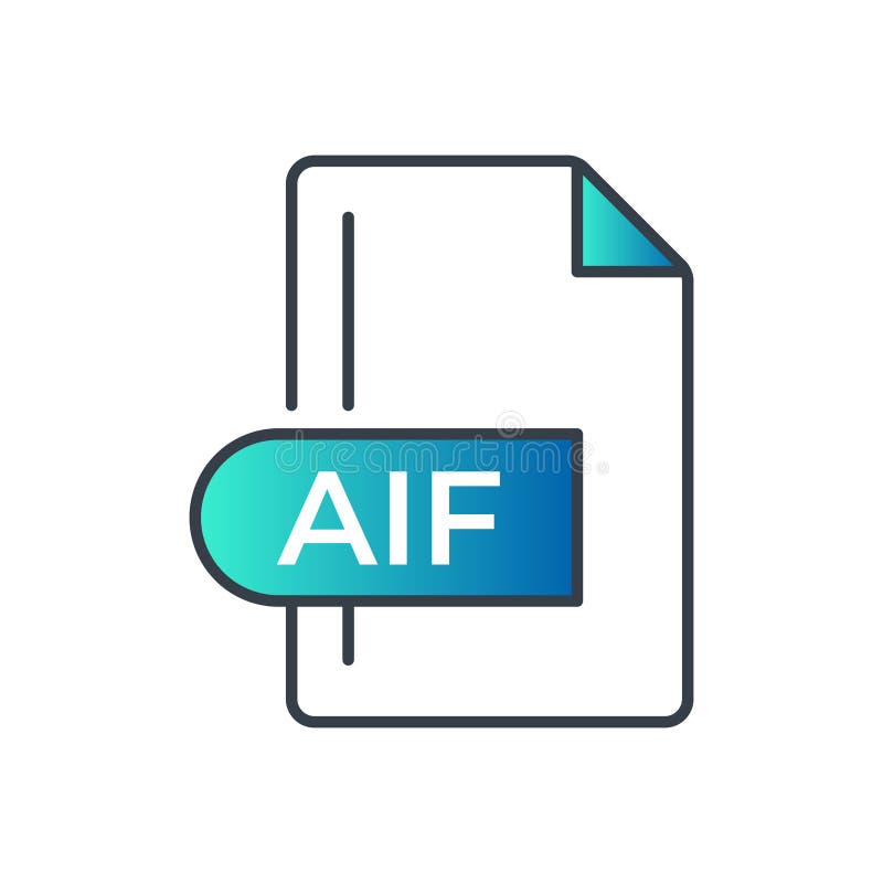 AIF File Format Icon. AIF Extension Gradiant Icon Stock Vector ...