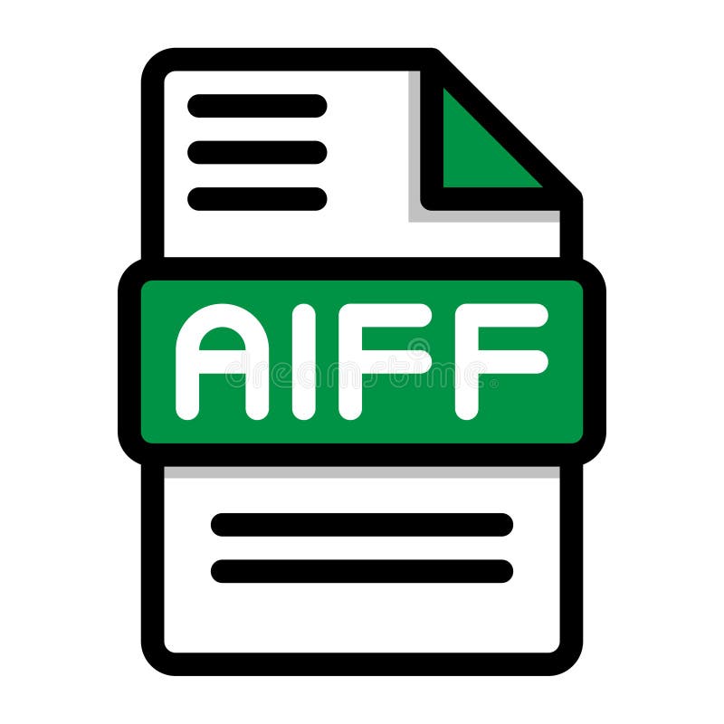 Aiff File Icon. Flat Audio File, Icons Format Symbols. Vector ...