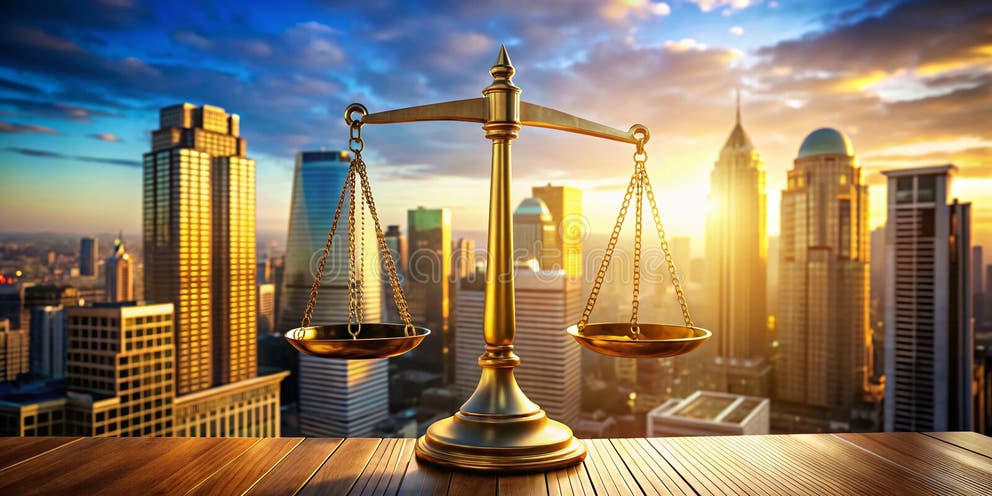 AIGenerated Architectural Visualization a Justice Scale Logo Design ...