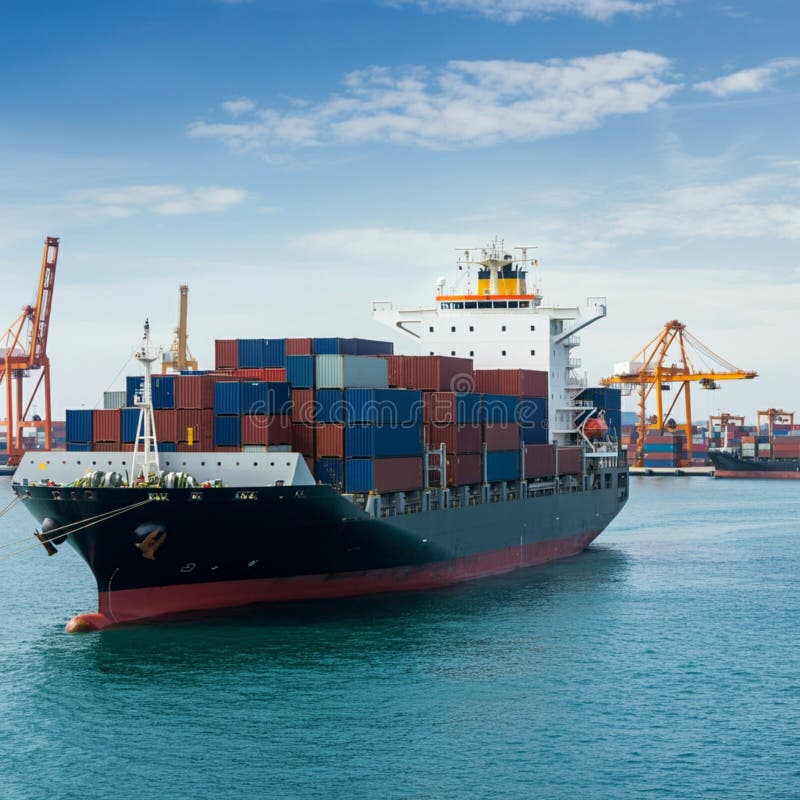 AIGenerated Cargo Mockups & Industrial Backgrounds for Logistics ...