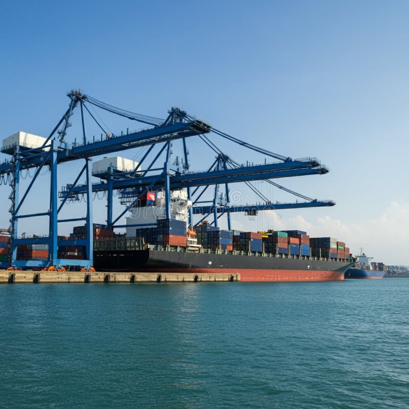 AIGenerated Cargo Mockups & Industrial Backgrounds for Logistics ...