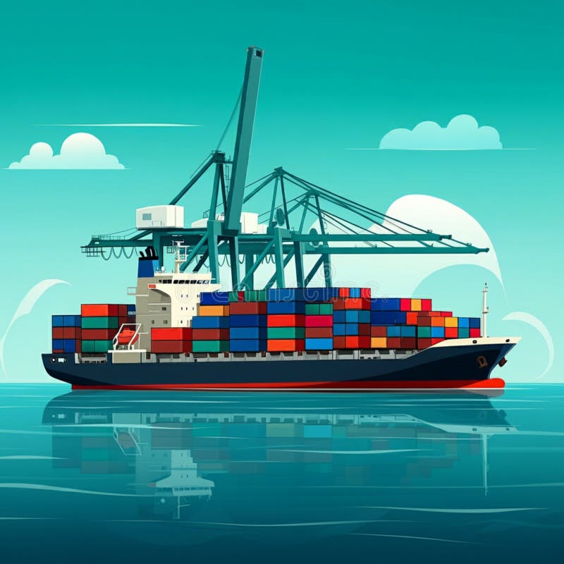 AIGenerated Cargo Mockups & Industrial Backgrounds for Logistics ...