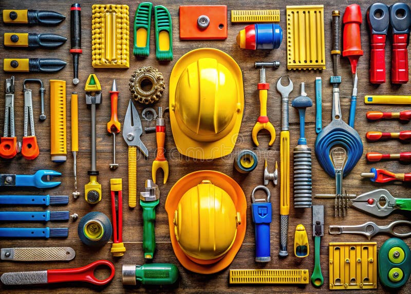 AIGenerated Construction Knolling a Detailed Look at Modern Building ...