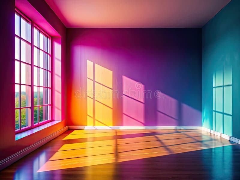 AIGenerated Empty Wall Header Background Soft Light Shadows for Modern ...