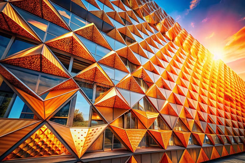 AIGenerated Orange Slice Architecture Exploring Geometric Building ...