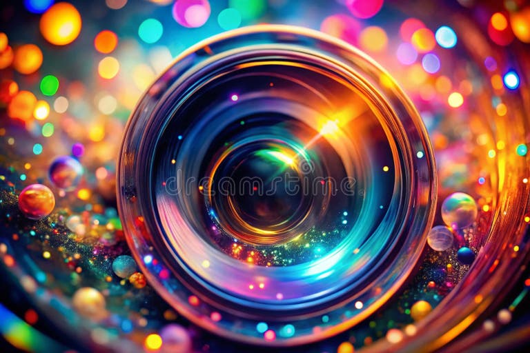 AIGenerated Photo Mockup Exploring Surreal Lens Diffraction Effects ...