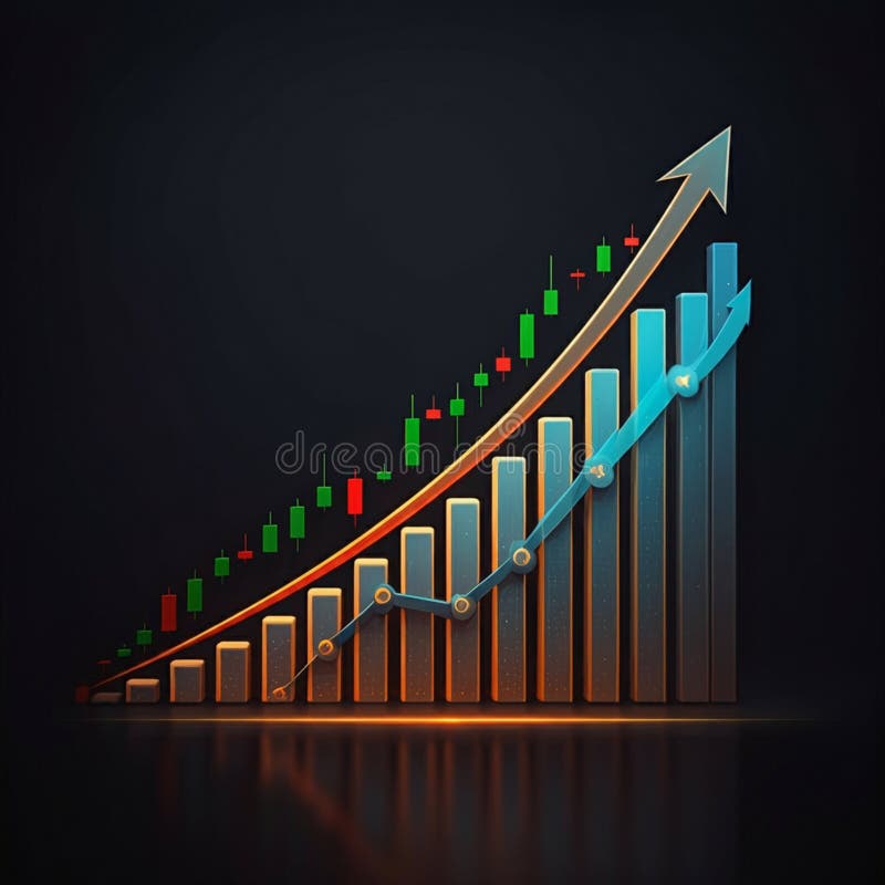AIGenerated Success Charts & Growth Visuals for Business Designs Stock ...