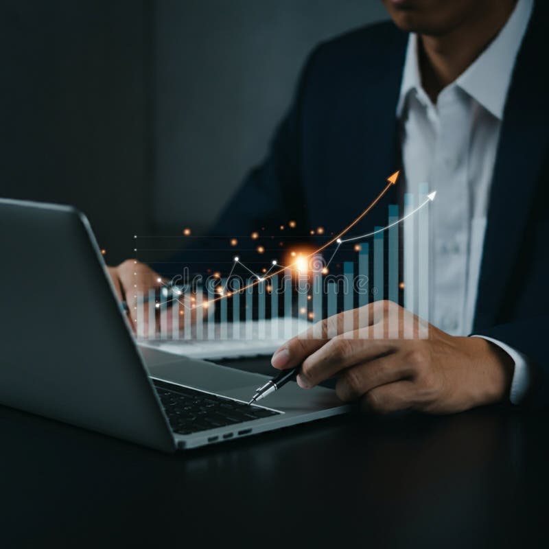 AIGenerated Success Charts & Growth Visuals for Business Designs Stock ...