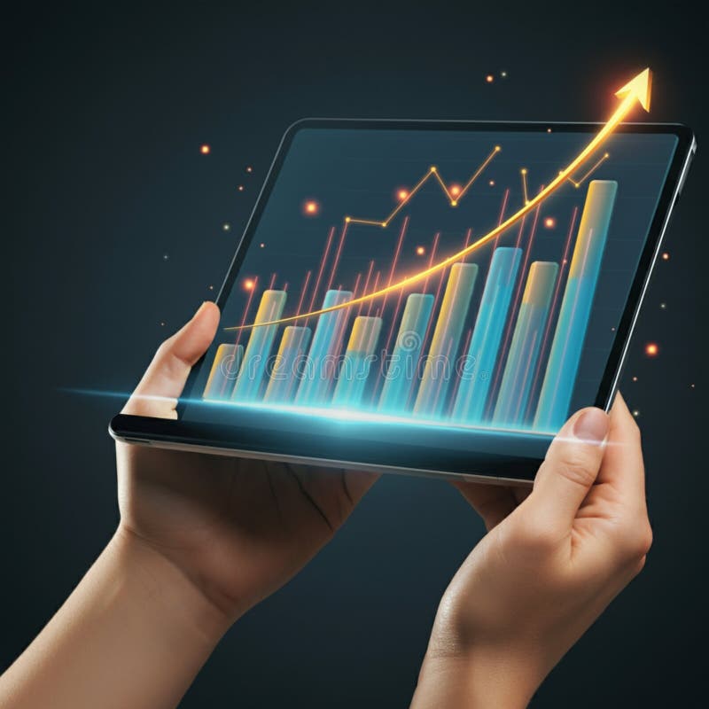 AIGenerated Success Charts & Growth Visuals for Business Designs Stock ...