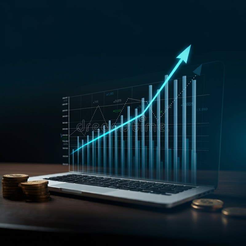 AIGenerated Success Charts & Growth Visuals for Business Designs Stock ...