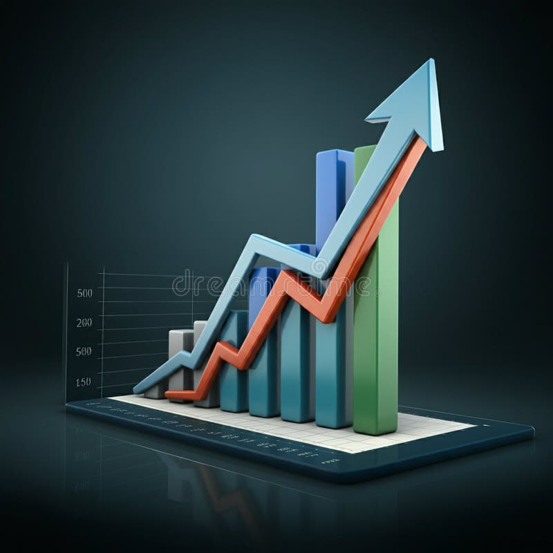 AIGenerated Success Charts & Growth Visuals for Business Designs Stock ...