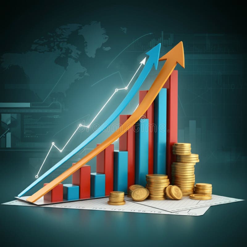 AIGenerated Success Charts & Growth Visuals for Business Designs Stock ...