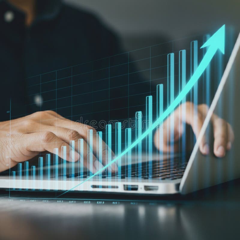 AIGenerated Success Charts & Growth Visuals for Business Designs Stock ...