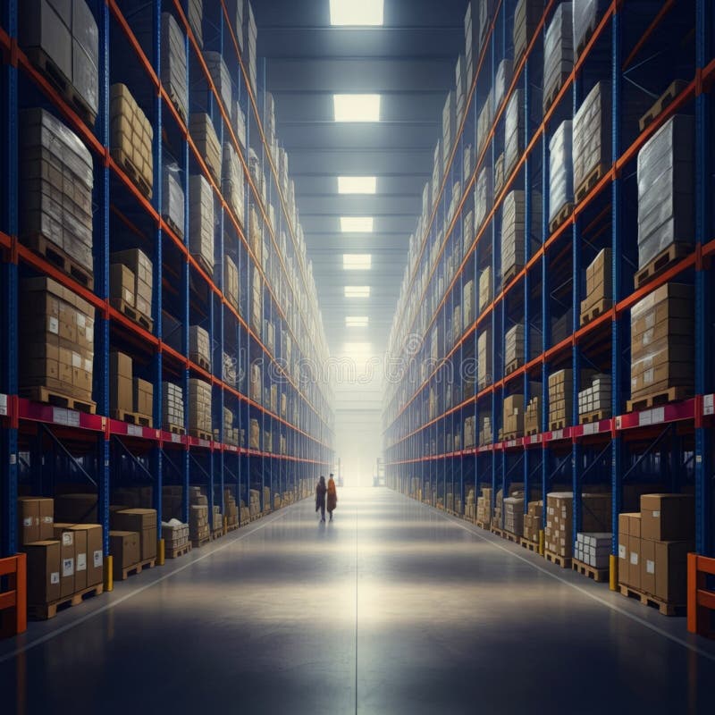 AIGenerated Warehouse Backgrounds & Industrial-Themed Patterns for ...