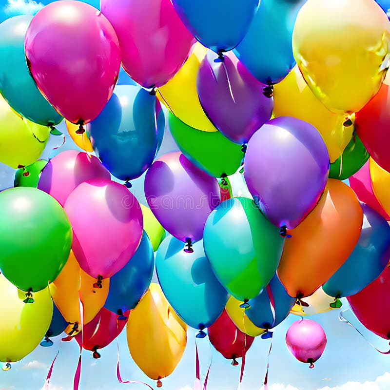 Aigeneratet De Globos De Colores Stock de ilustración - Ilustración de ...