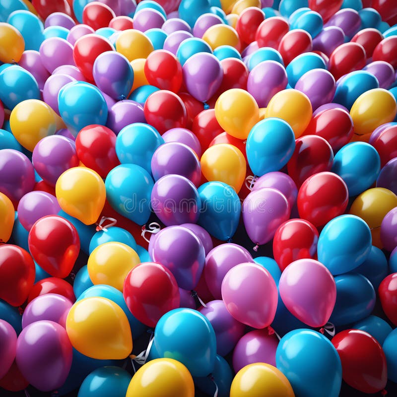 Aigeneratet De Globos De Colores Stock de ilustración - Ilustración de ...