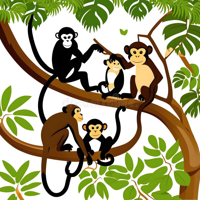 Aigeneratet stock de ilustración. Ilustración de primates - 295840972