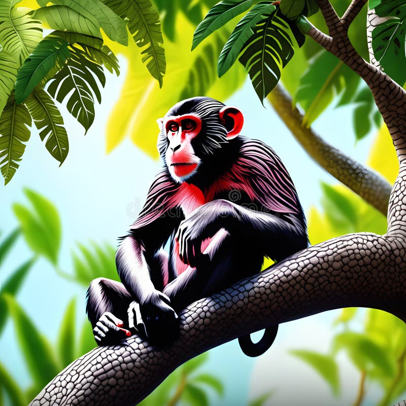 Aigeneratet stock de ilustración. Ilustración de selva - 295841045