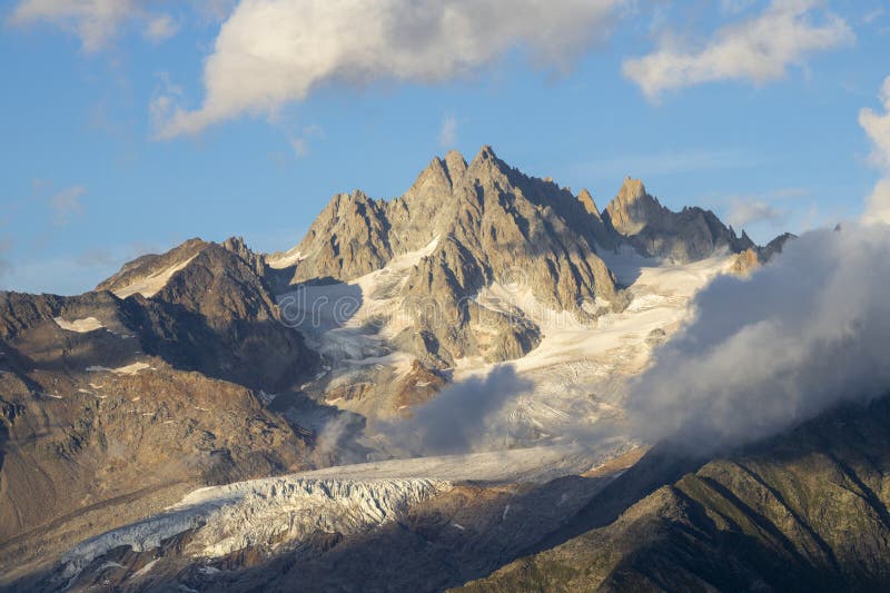 The Aiguille Du Tour Peak from Brevent - Chamonix Stock Photo - Image ...