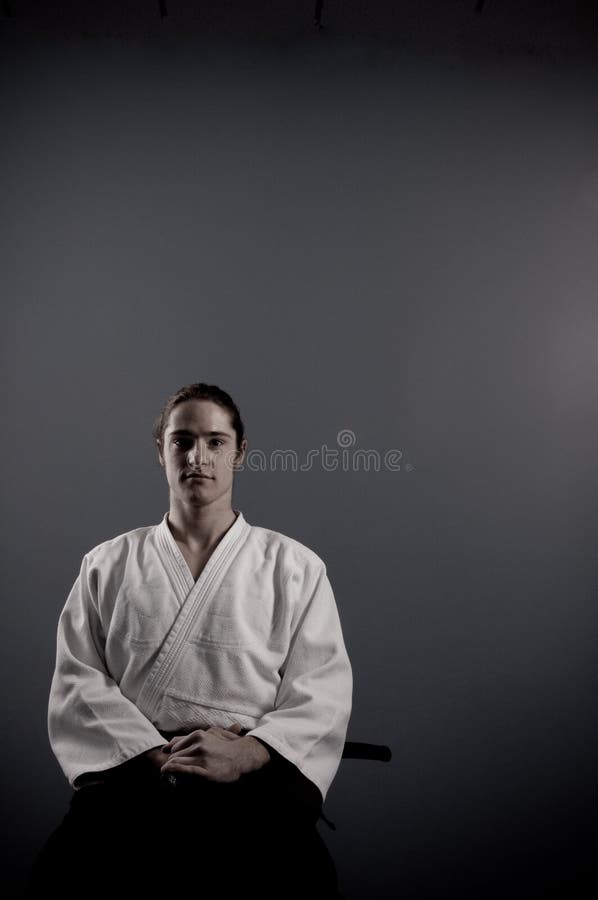 Aikido Man with Katana(sword) from Back Stock Photo - Image of sword ...