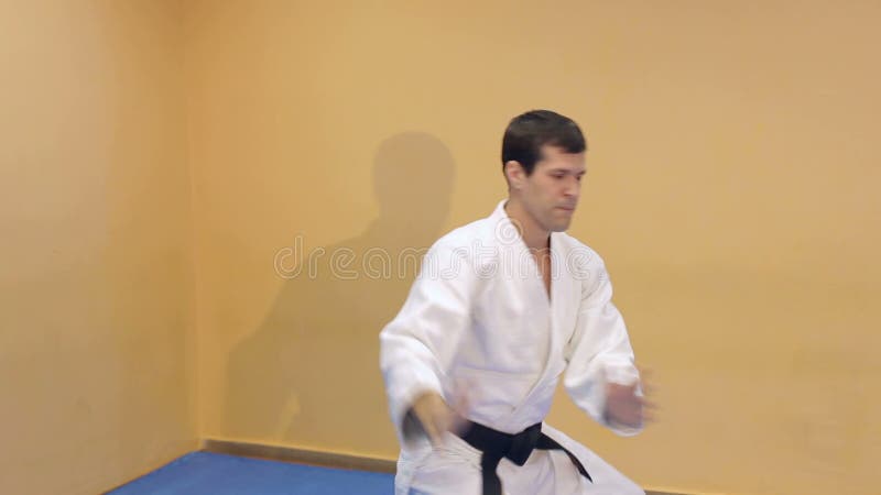 Aikido Students, Fitness or Learning Martial Arts in Dojo for Practice ...
