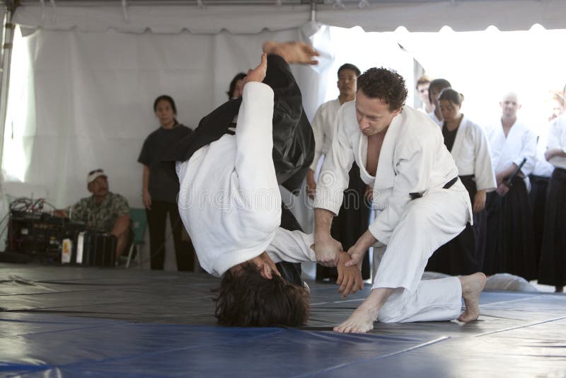 Aikido Throw editorial stock image. Image of festival - 18129054