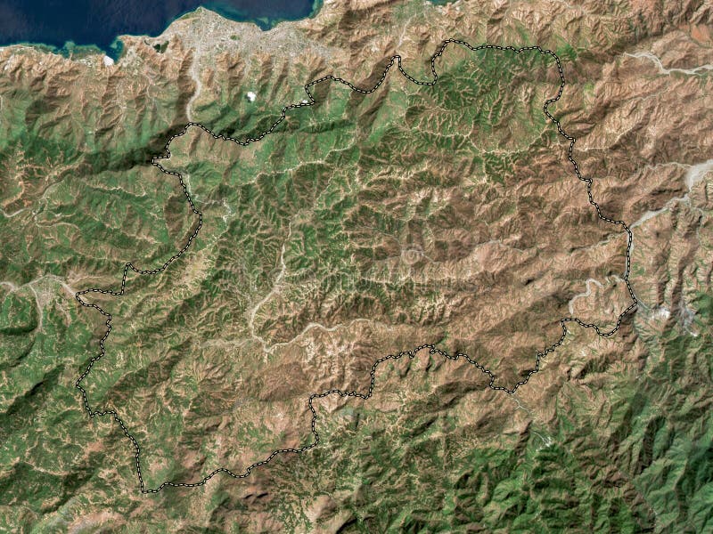 Aileu, East Timor. High-res Satellite. No Legend Stock Illustration ...