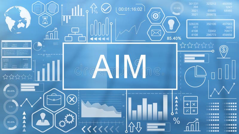 Aim, Animated Typography stock illustration. Illustration of animated ...