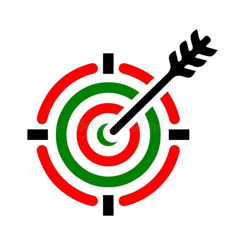 Aim, Archery, Goal Icon. Simple Vector Design Stock Illustration ...