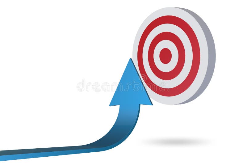 Aim and the Arrow - 3d Rendering Stock Illustration - Illustration of ...