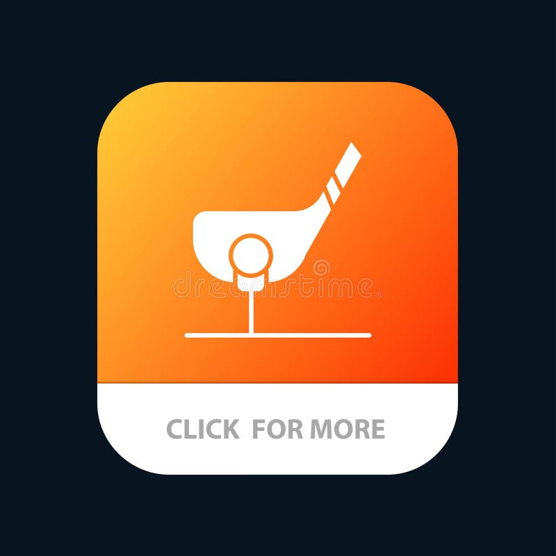 Aim, Ball, Club, Golf, Shot Mobile App Button. Android and IOS Glyph ...