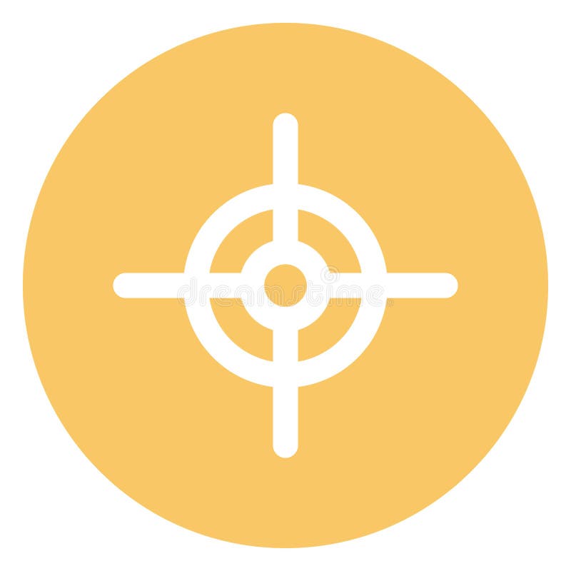 Aim, Bullseye Bold Vector Icon Which Can Be Easily Edited or Modified ...