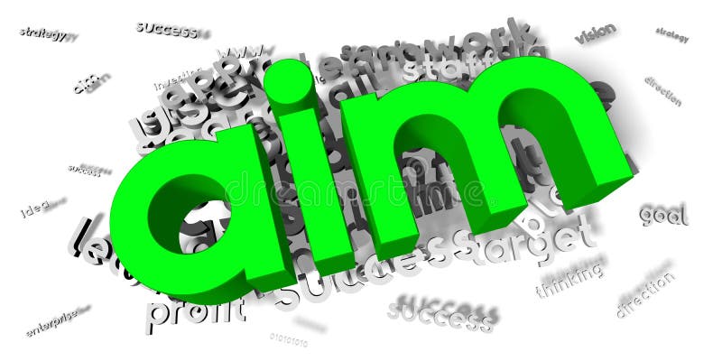 Aim Concept - 3D Illustration Stock Illustration - Illustration of ...