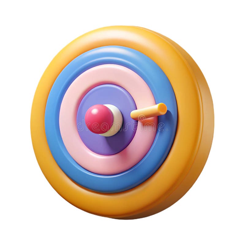 Aim 3D Icon stock illustration. Illustration of goal - 359120922