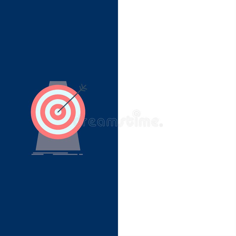 Aim, Focus, Goal, Target, Targeting Flat Color Icon Vector Stock Vector ...