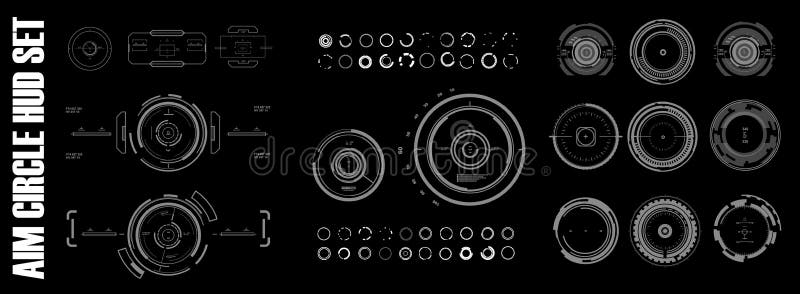HUD Futuristic User Interface, Target. Mega Pack Set Target. Dashboard ...