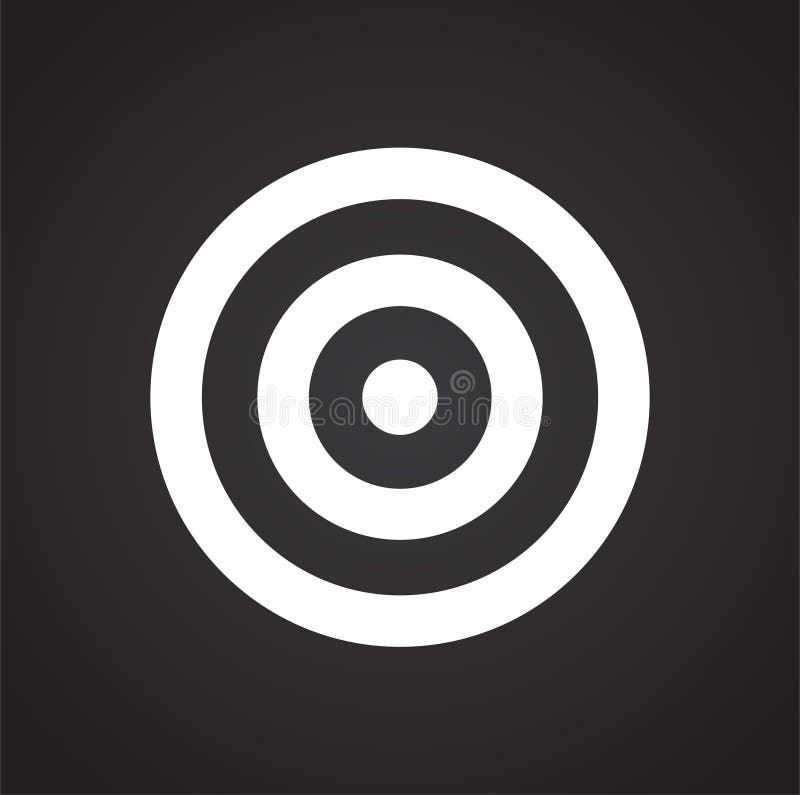 Aim Icon on Black Background for Graphic and Web Design, Modern Simple ...